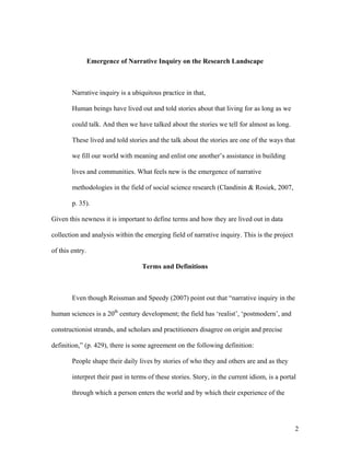 Narrative inquiry | PDF