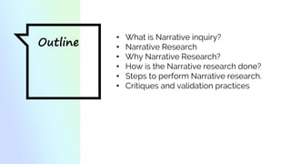 Narrative inquiry | PPTX