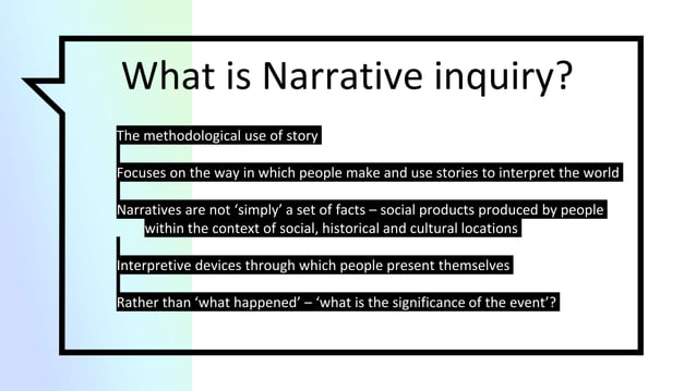 Narrative inquiry | PPTX