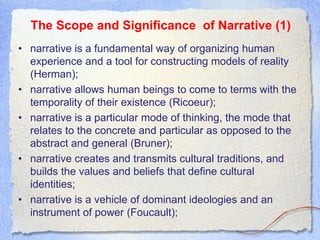 Narrative inquiry & research | PPTX