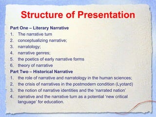 Narrative inquiry & research | PPTX