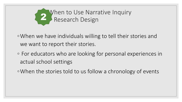 Narrative Inquiry Research Design Slideshows | PPTX | Genres
