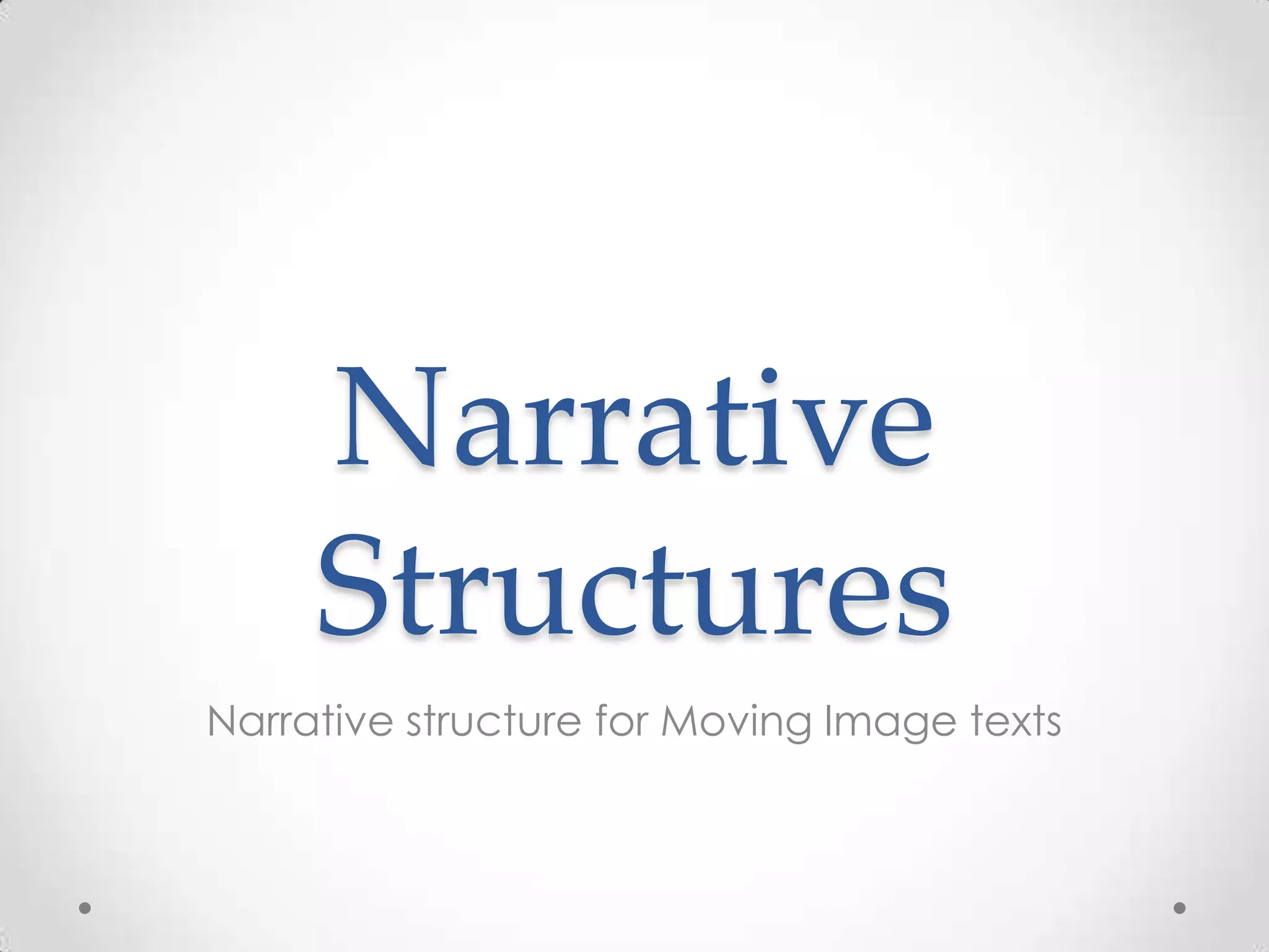 An introduction to Narrative conventions (MS1) | PPTX