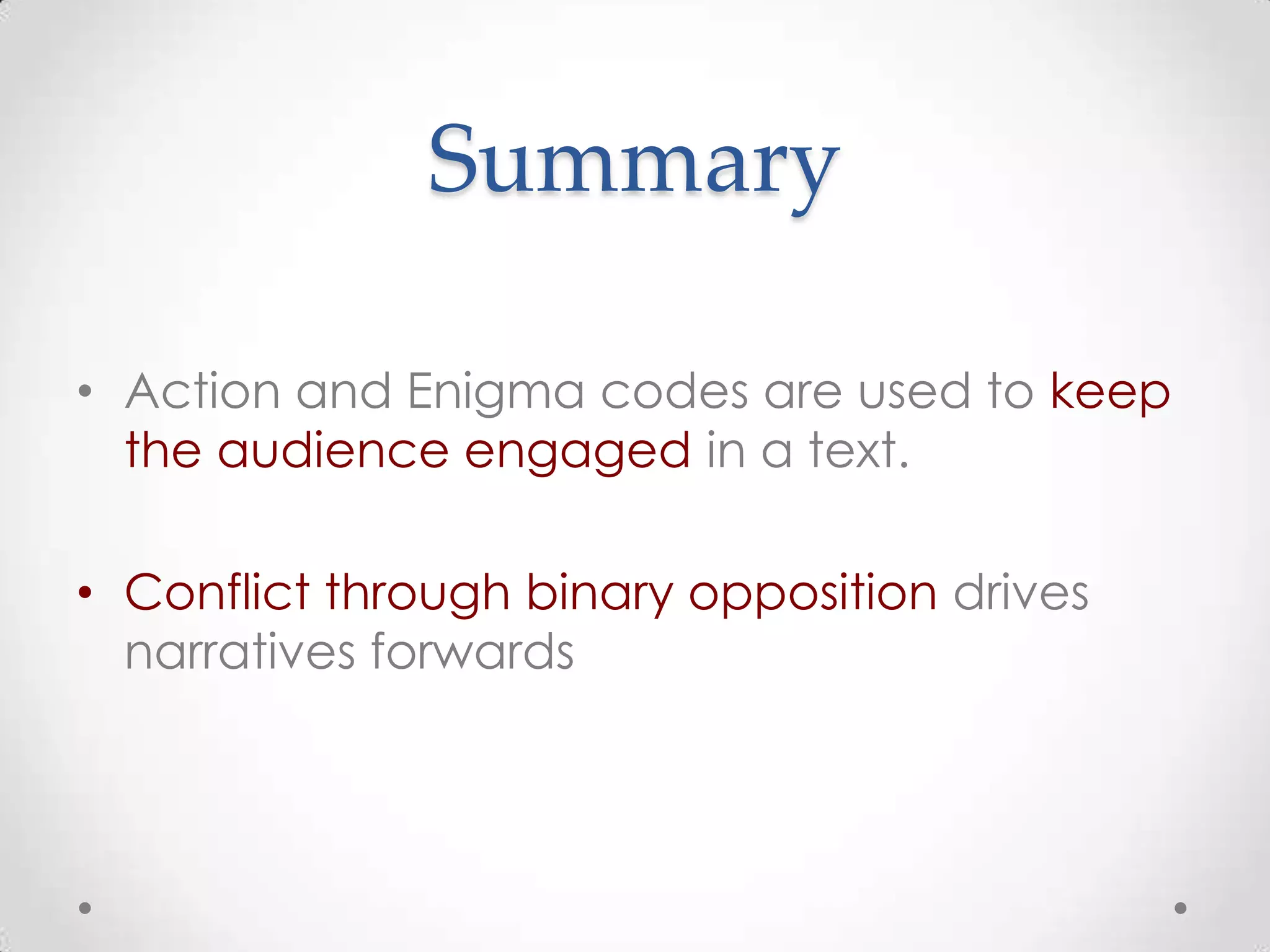 An introduction to Narrative conventions (MS1) | PPTX