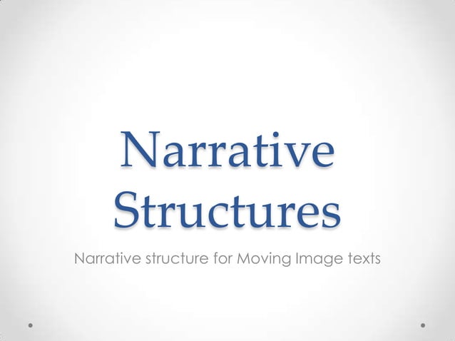 An introduction to Narrative conventions (MS1) | PPT