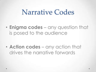 An introduction to Narrative conventions (MS1) | PPTX