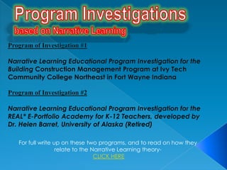 Narrative learningtheory group6 | PPTX | Education