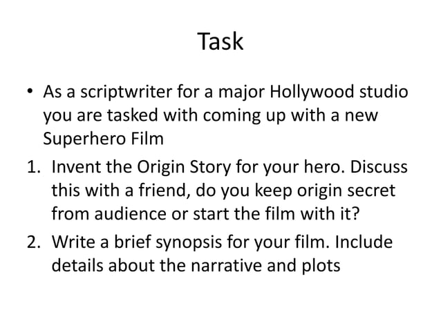 Narrative lesson | PPTX | Screenwriting | Content Production