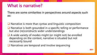 BBR Narrative Methods Summer Session 2024 | PPTX