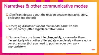 BBR Narrative Methods Summer Session 2024 | PPTX