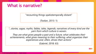 BBR Narrative Methods Summer Session 2024 | PPTX