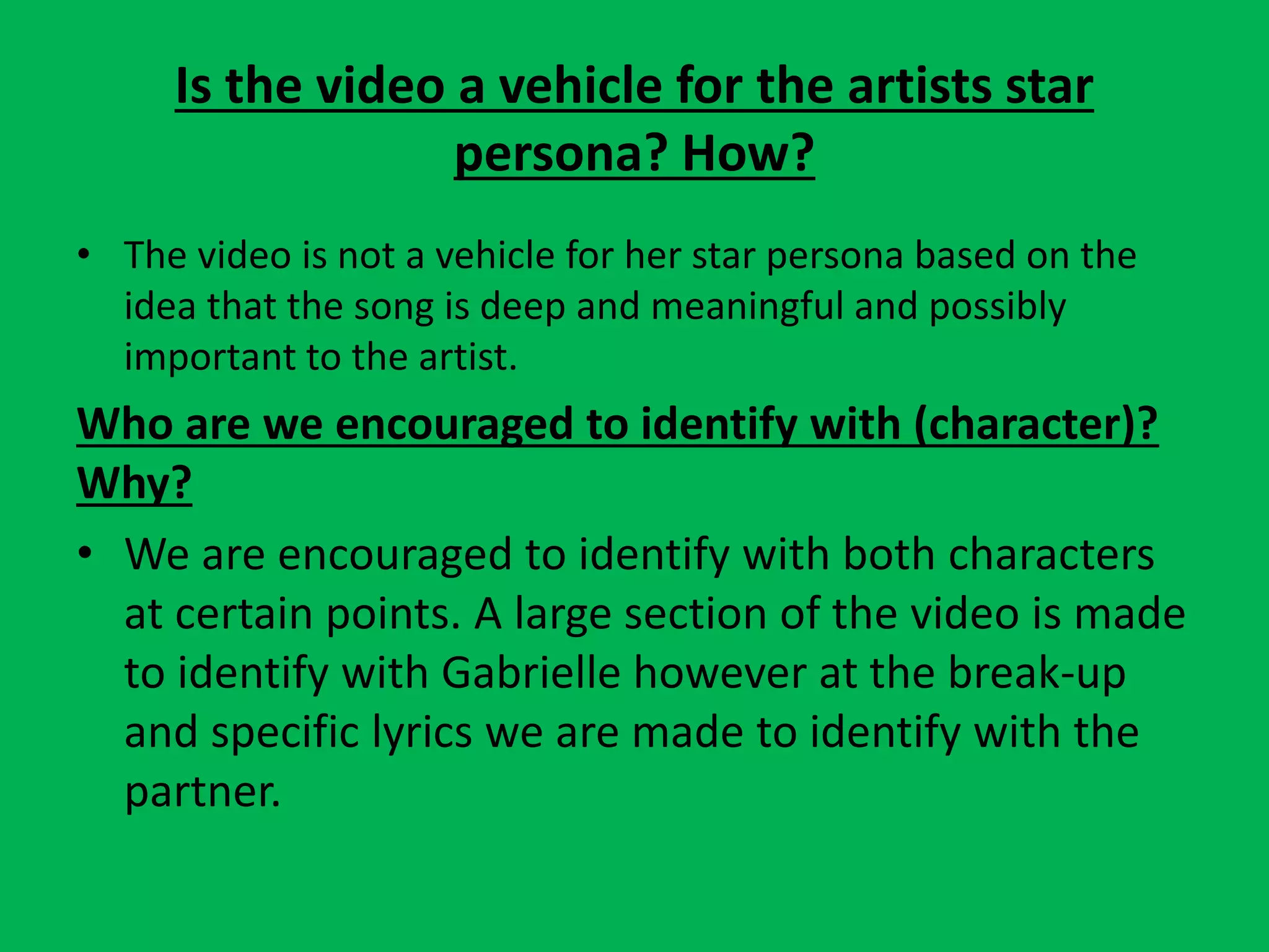Narrative Music Videos | PPT