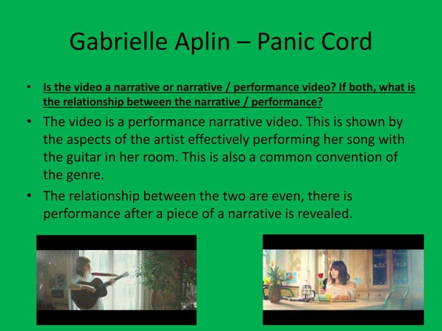 Narrative Music Videos | PPT