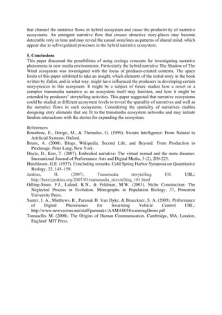 Narrative new media ecosystems pata | PDF | Biological Sciences | Science