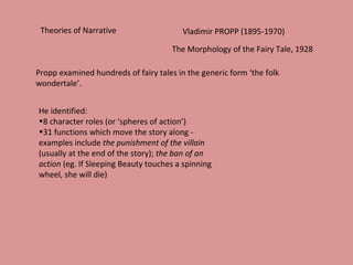Narrative theory: Propp and Strauss | PPT