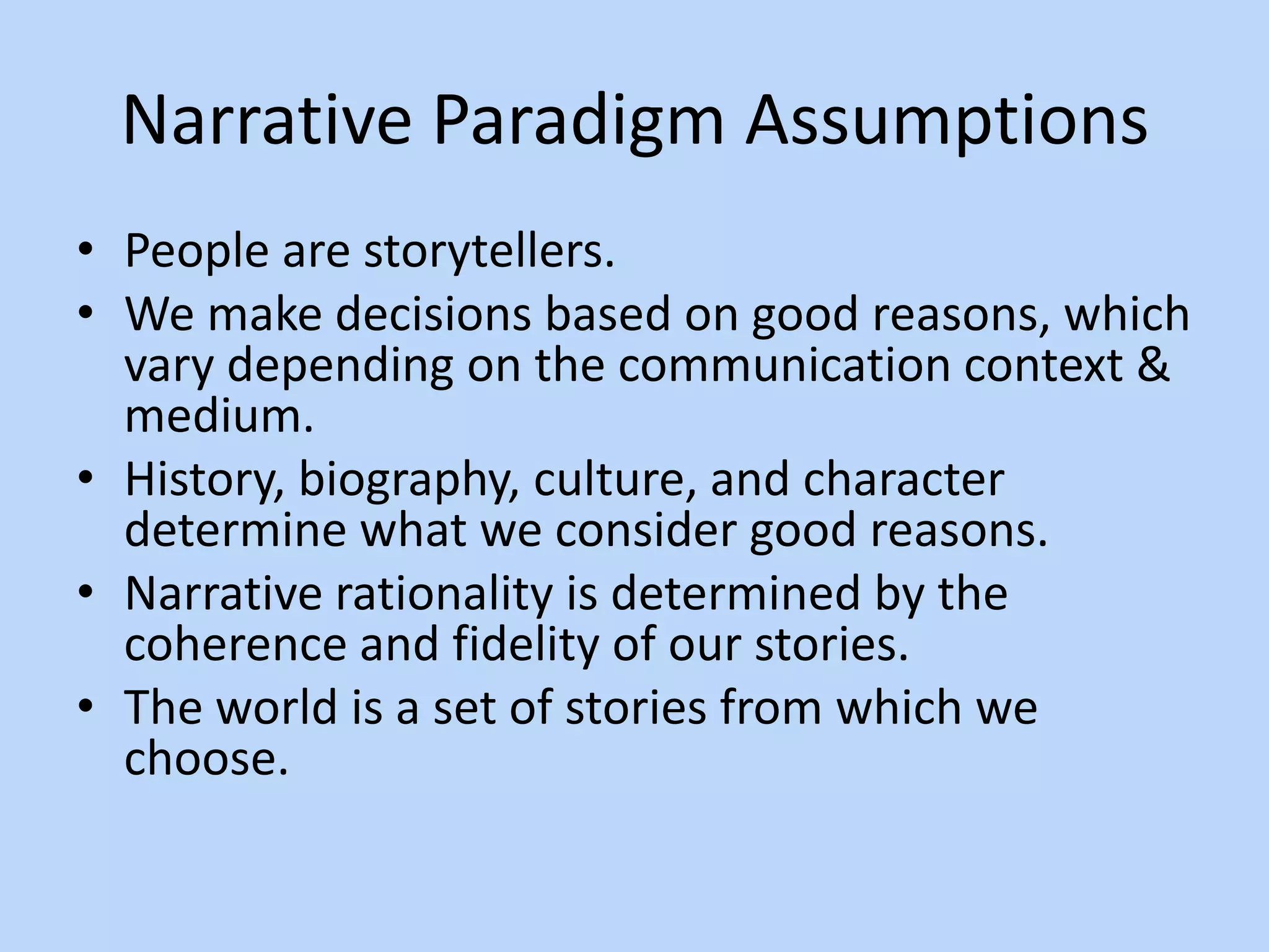 Narrative paradigm | PPTX