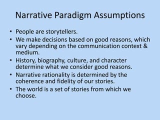 Narrative paradigm | PPTX