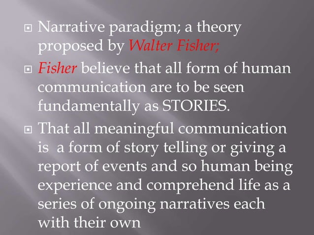 Narrative paradigm | PPTX