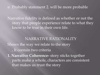 Narrative paradigm | PPTX