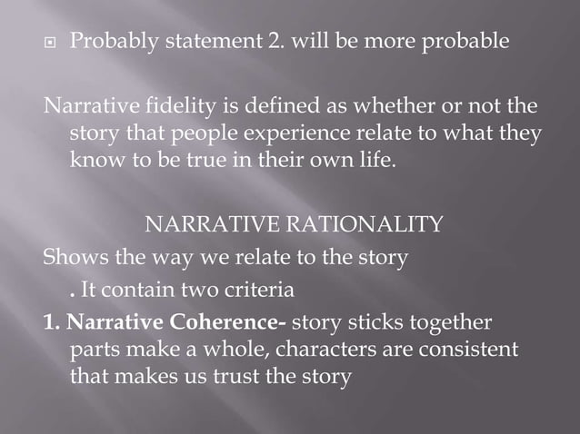 Narrative paradigm | PPTX