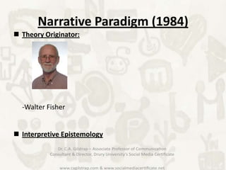 Narrative paradigm and narrative 2.0 new | PPT