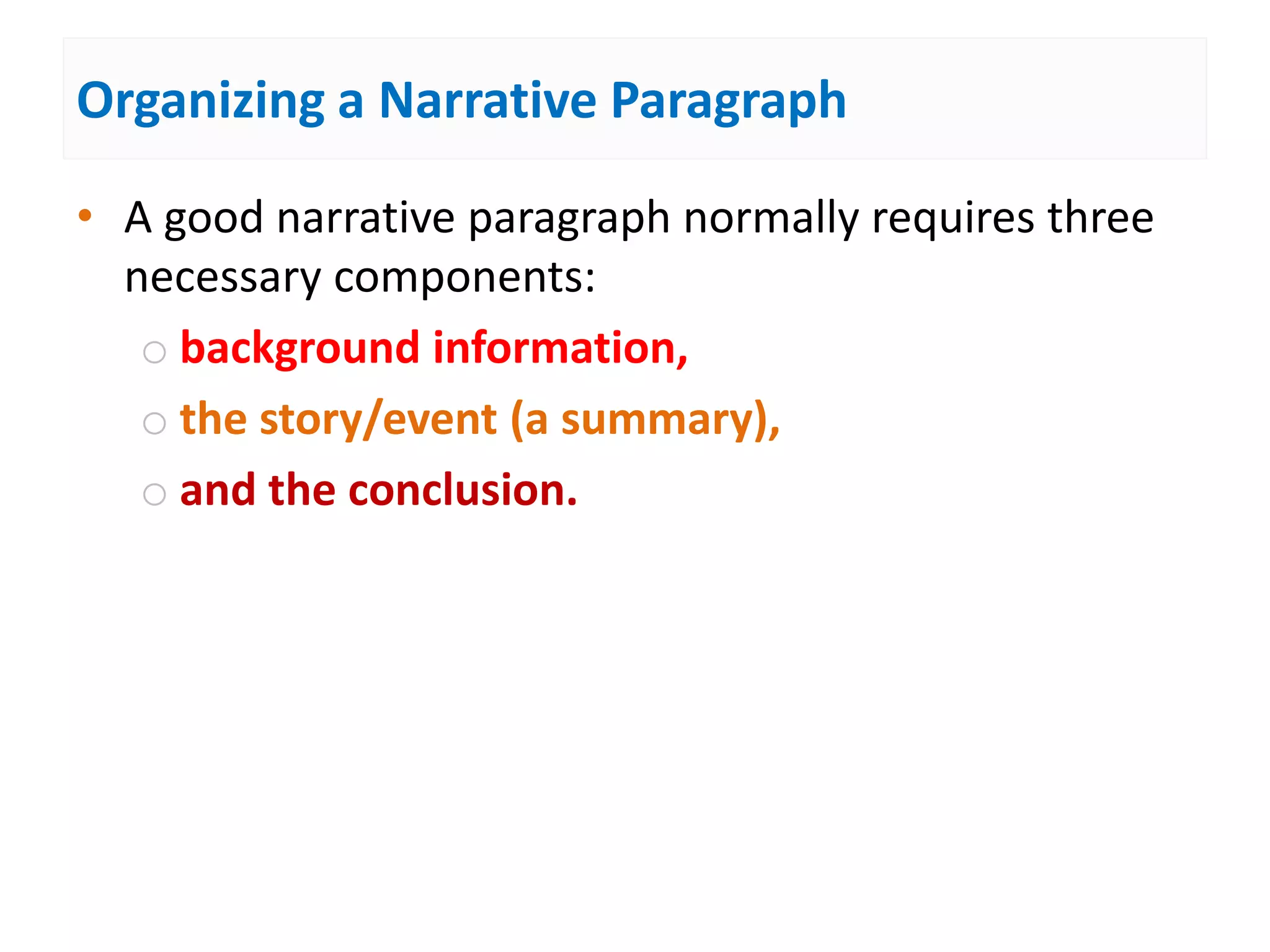 Narrative paragraph | PPTX