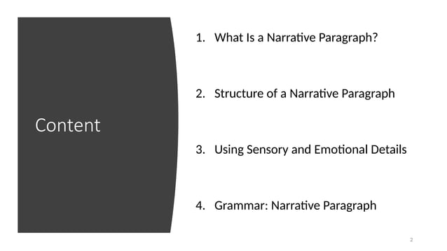 Power Point Slides on How to Write Narrative Paragraph | PPT | Free ...