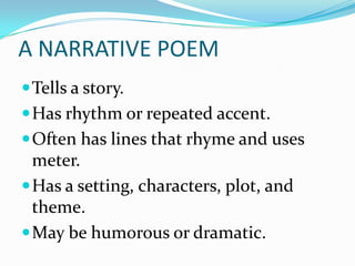Narrative poem | PPTX
