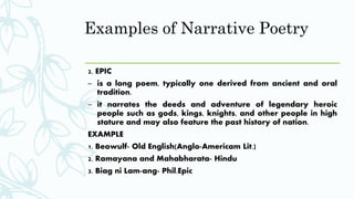 Narrative poetry | PPTX | Poetry | Books and Literature