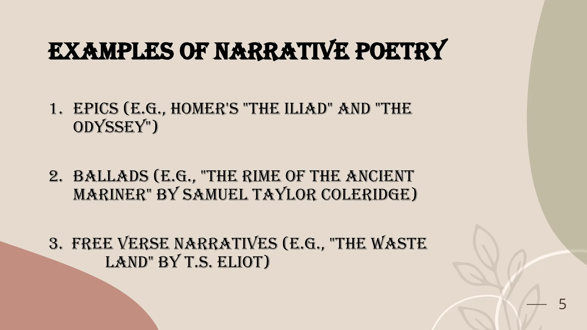 NARRATIVE POETRY. reporting this pptpptx | PPTX