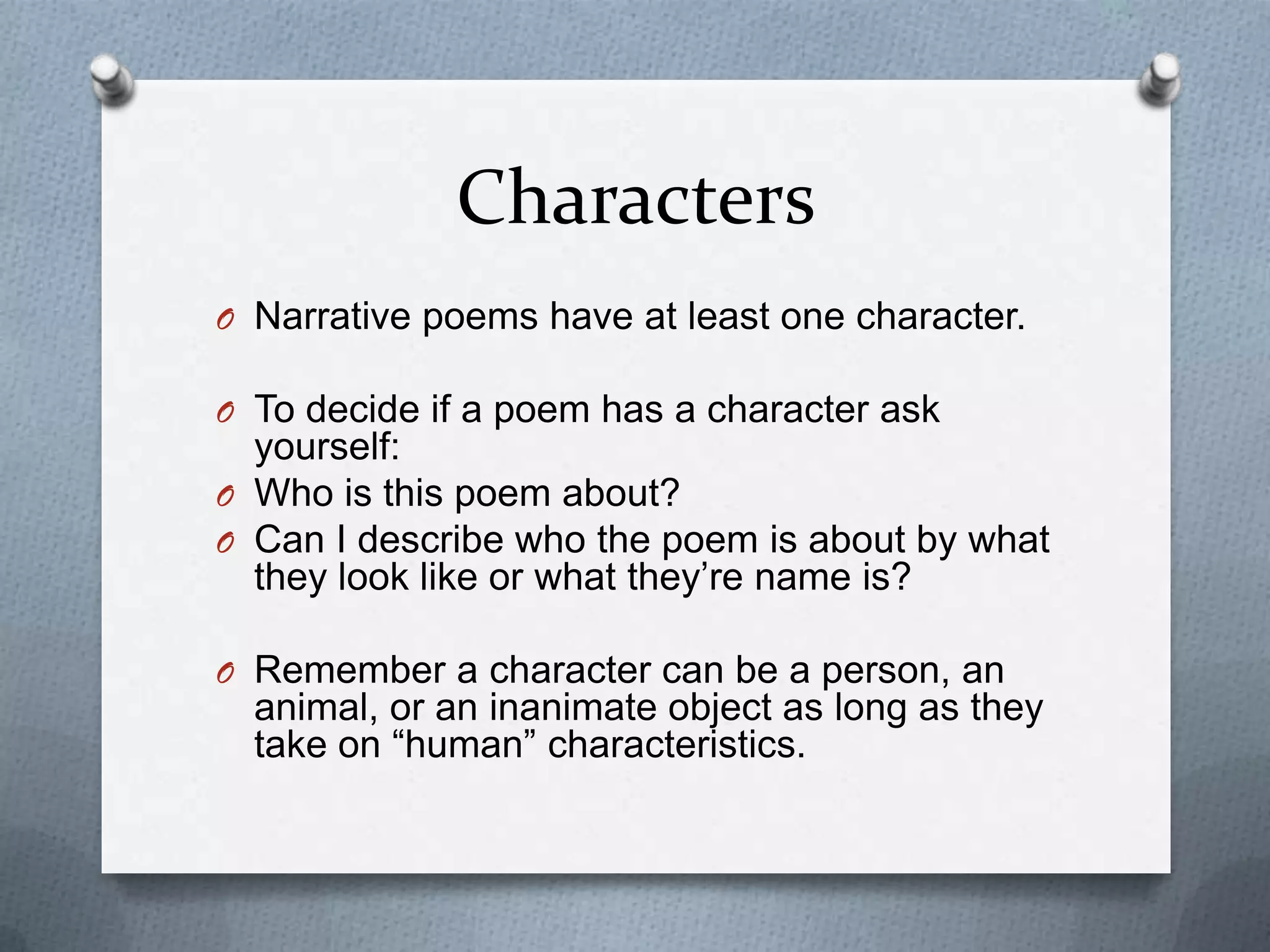 Narrative poetry black board course | PPTX