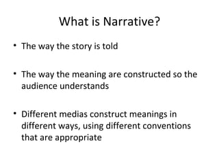 Narrative powerpoint | PPT | Screenwriting | Content Production