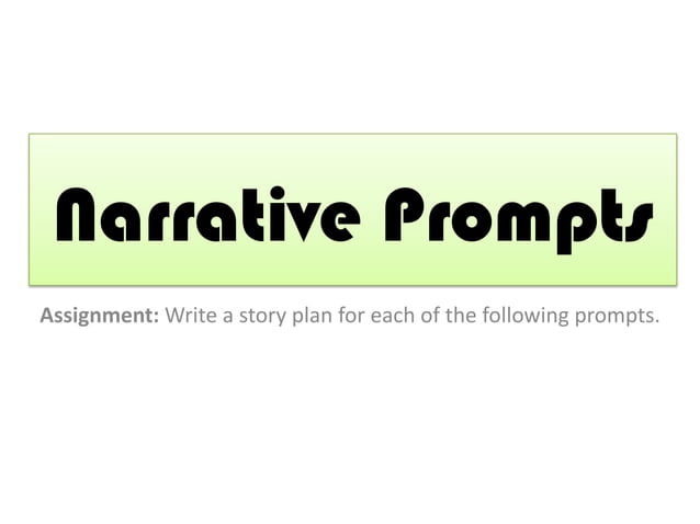 Narrative Prompts 2 | PPTX