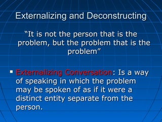 Narrative psychotherapy with couples 121614 | PPT | Free Download