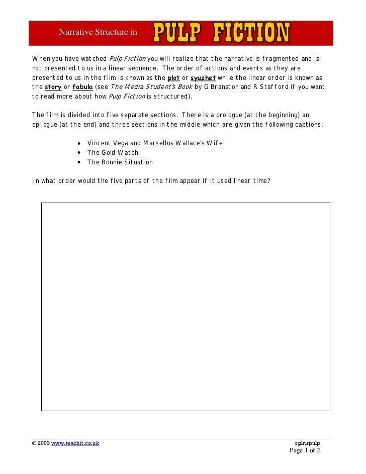 Narrative Pulp Fiction narrative-pulp-fiction