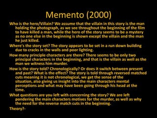 Narrative Questions For 6 Films | PPT