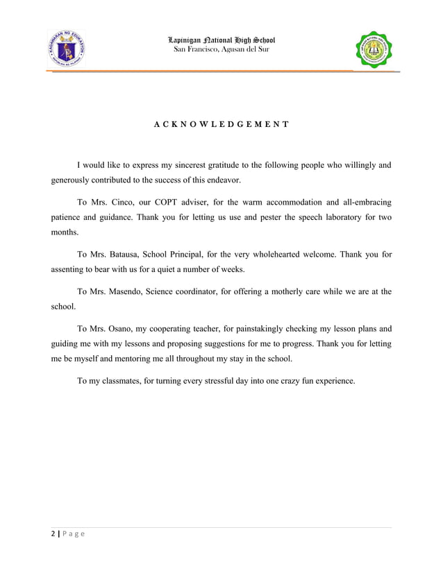 Narrative report - Practice Teaching | DOC