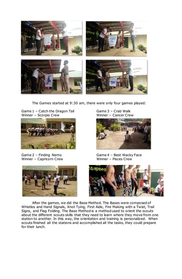 Sample Narrative Report BSP Camporal | DOCX | Stamps and Coins | Collecting