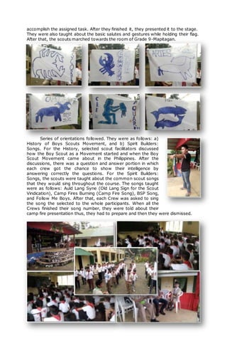 Sample Narrative Report BSP Camporal | PDF