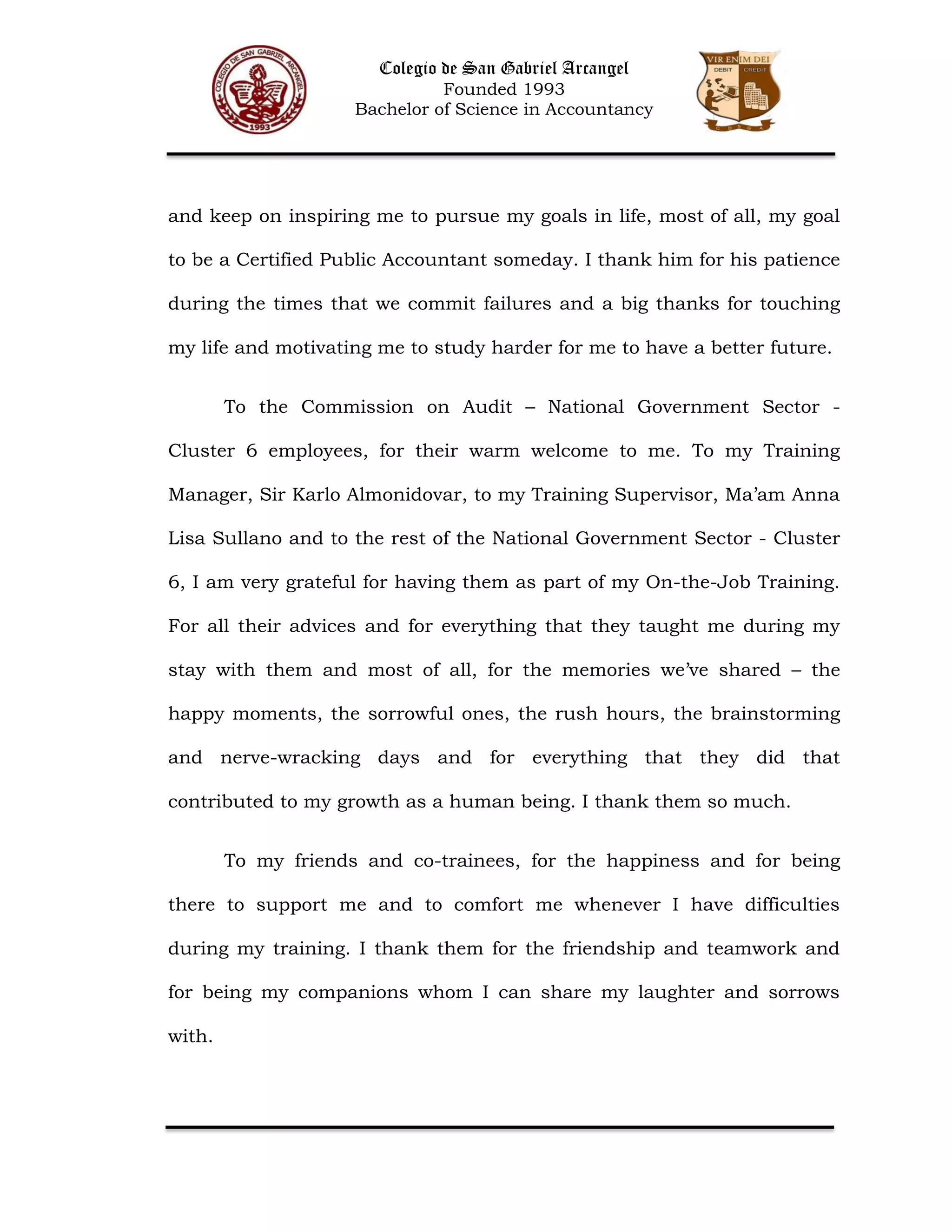 Narrative report in ojt | PDF