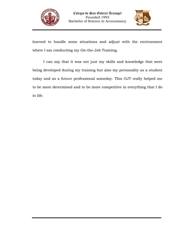 Narrative report in ojt | PDF