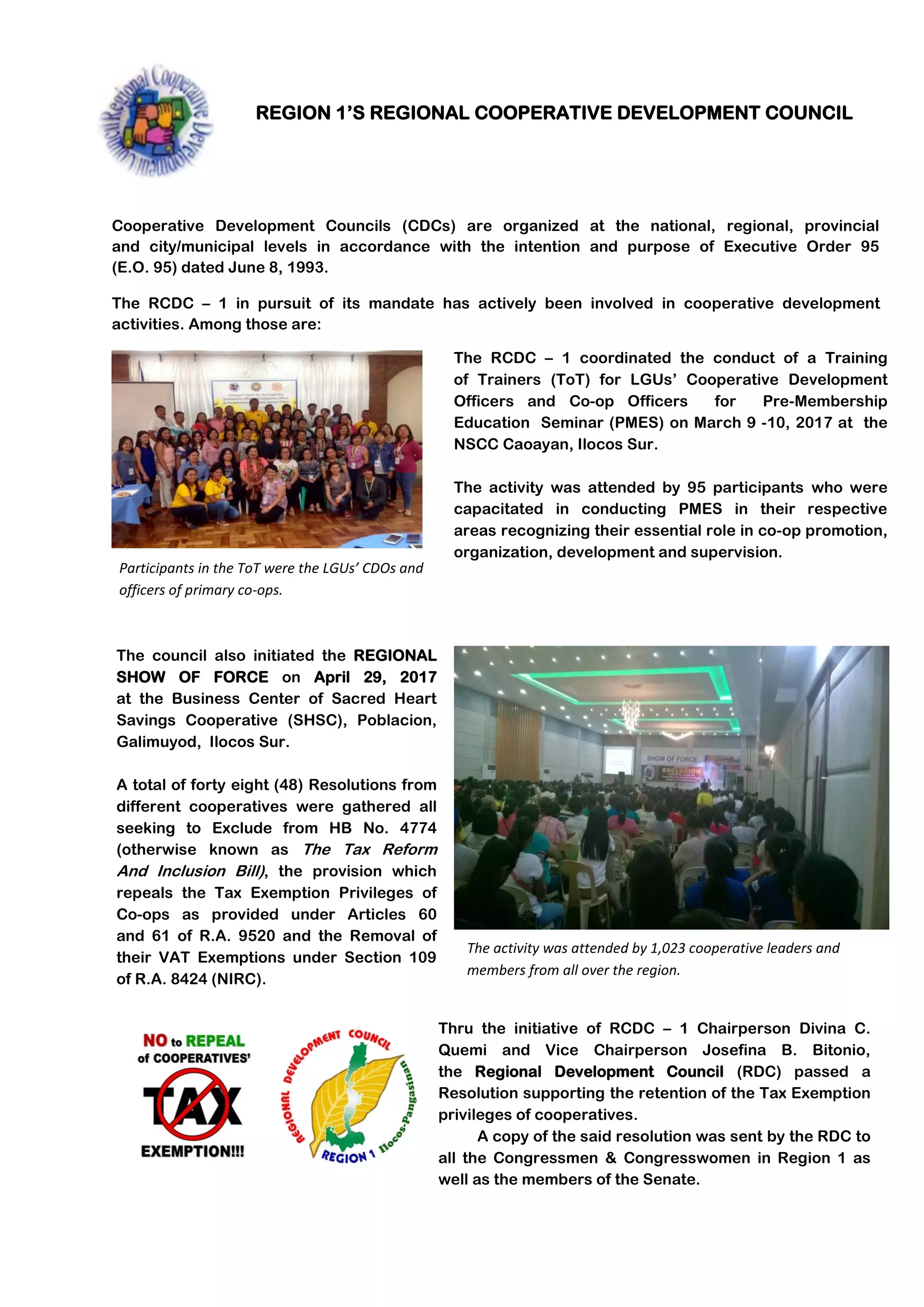 2017 Narrative Report of RCDC 1 | PDF