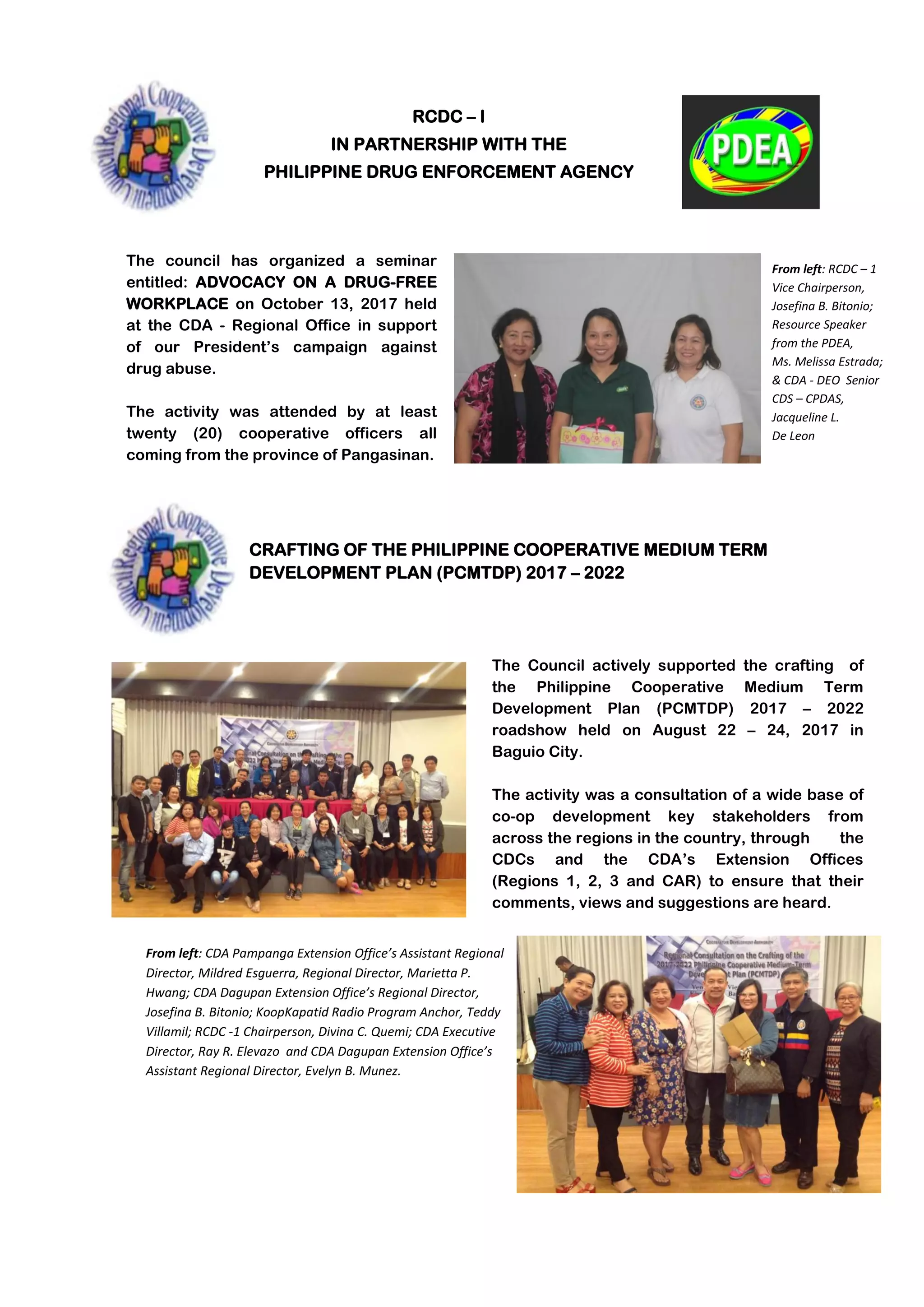 2017 Narrative Report of RCDC 1 | PDF