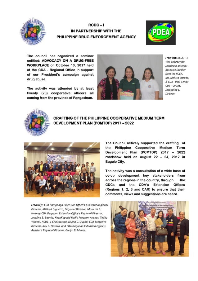 2017 Narrative Report of RCDC 1 | PDF