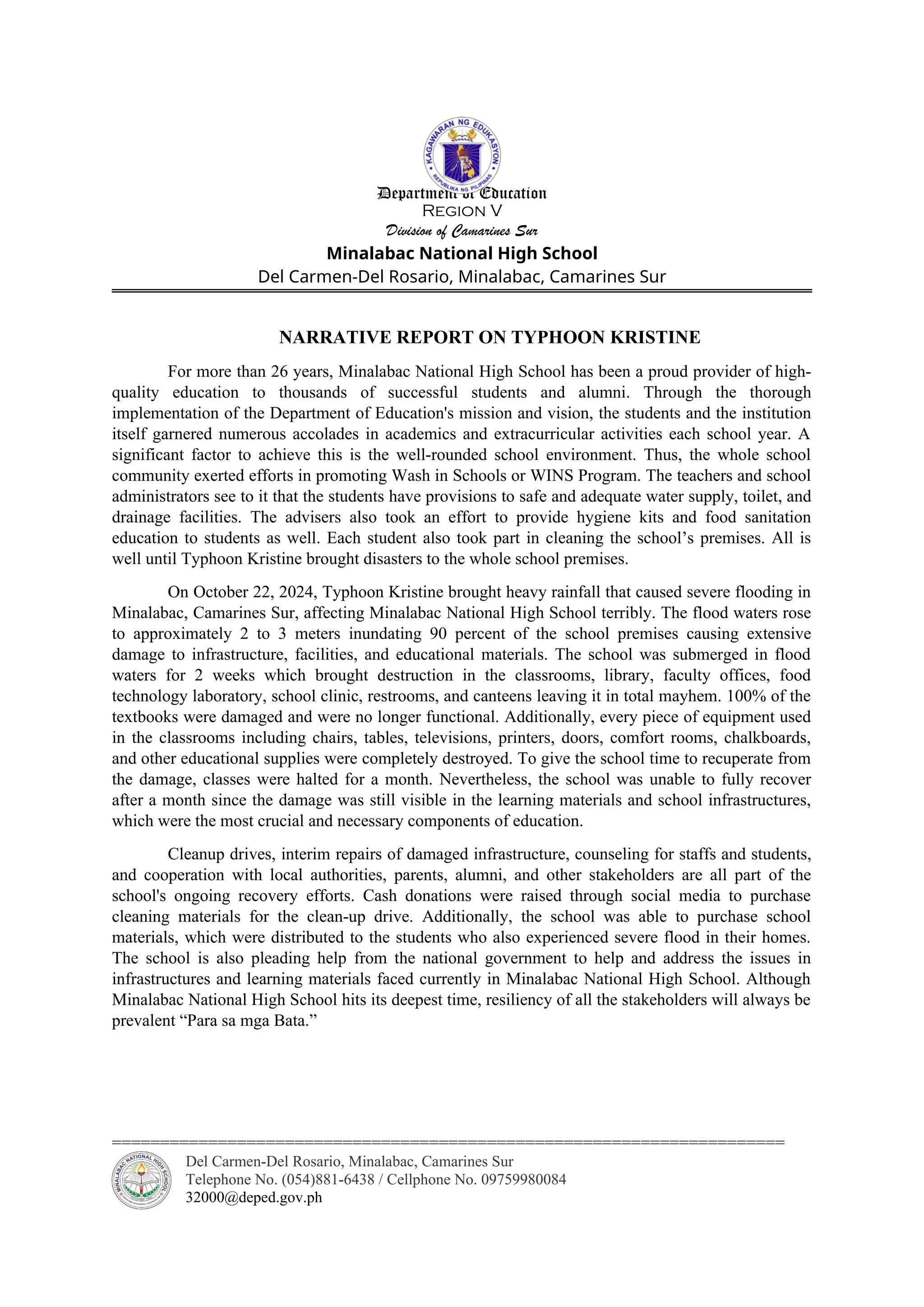 Narrative report on typhoon kristine.docx