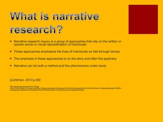 Narrative Research | PPTX