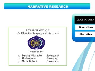 Narrative research | PPTX