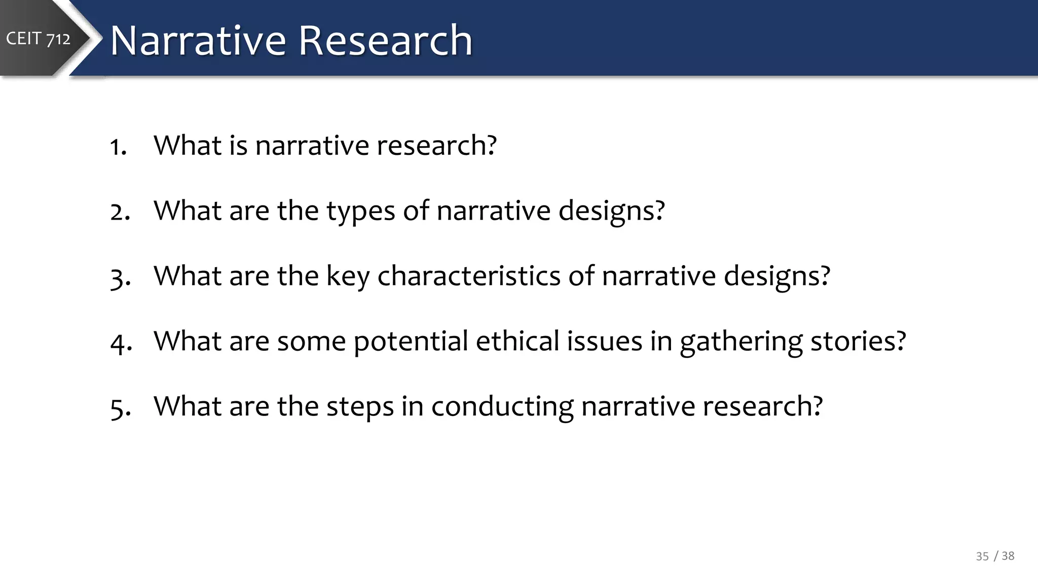Narrative research | PPTX