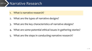Narrative research | PPTX