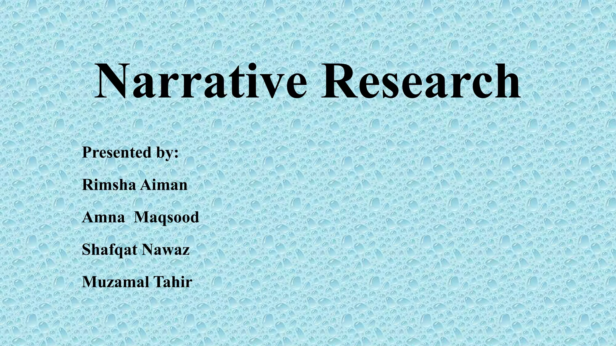Narrative Research Design | PPTX